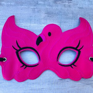 Pink Flamingo Mask, Embroidered Flamingo Mask, Child Character Mask ...