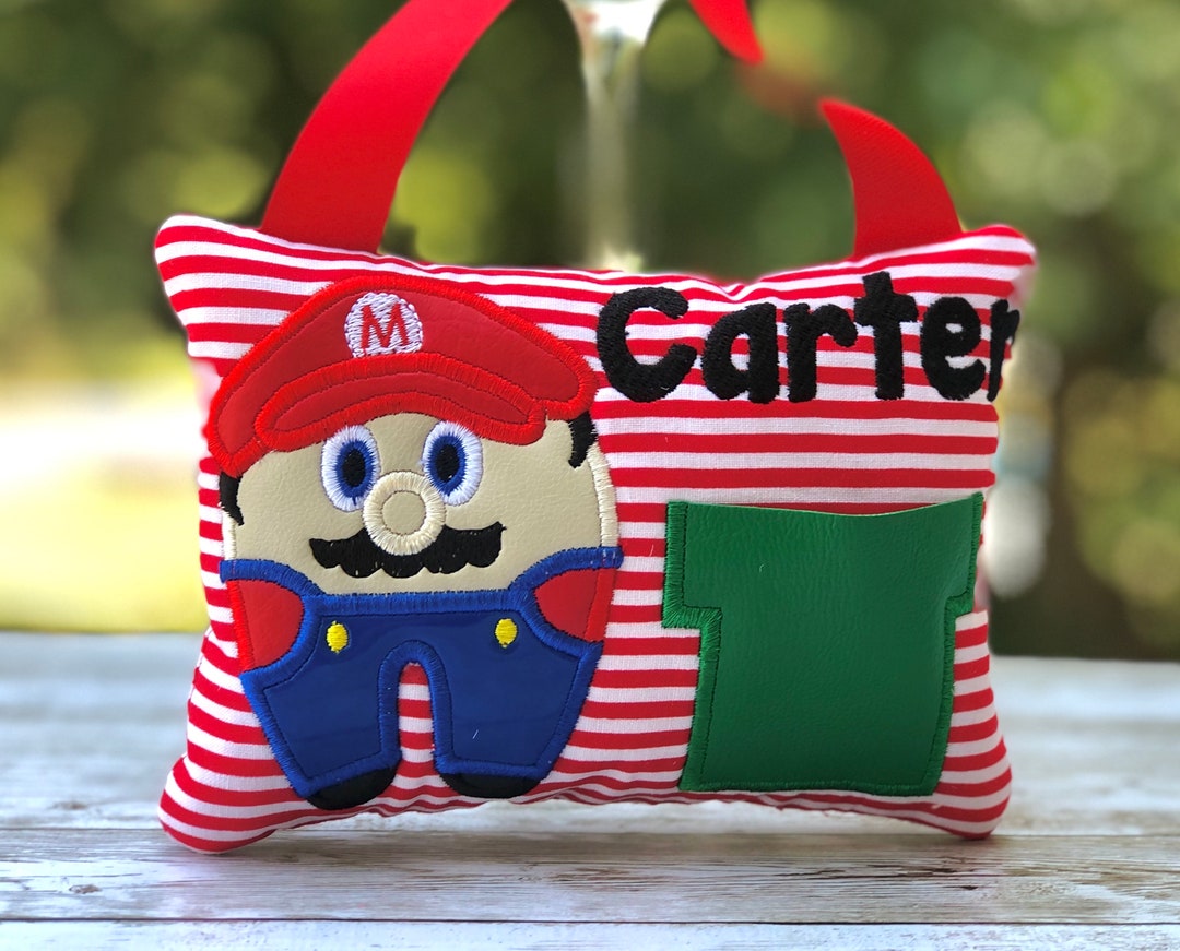 Red Plumber Tooth Fairy Pillow, Green Plumber Tooth Fairy Pillow ...