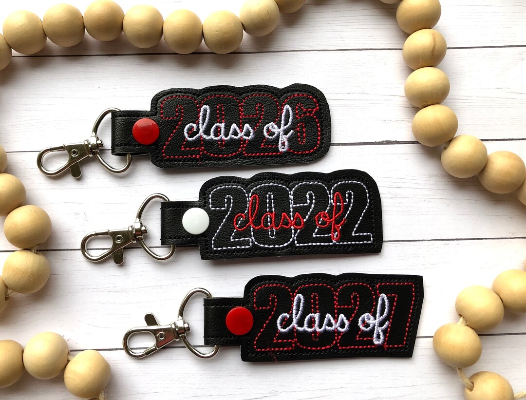 Graduation Keychain: Class of 2022-2030, Vinyl Snap Tab - Etsy
