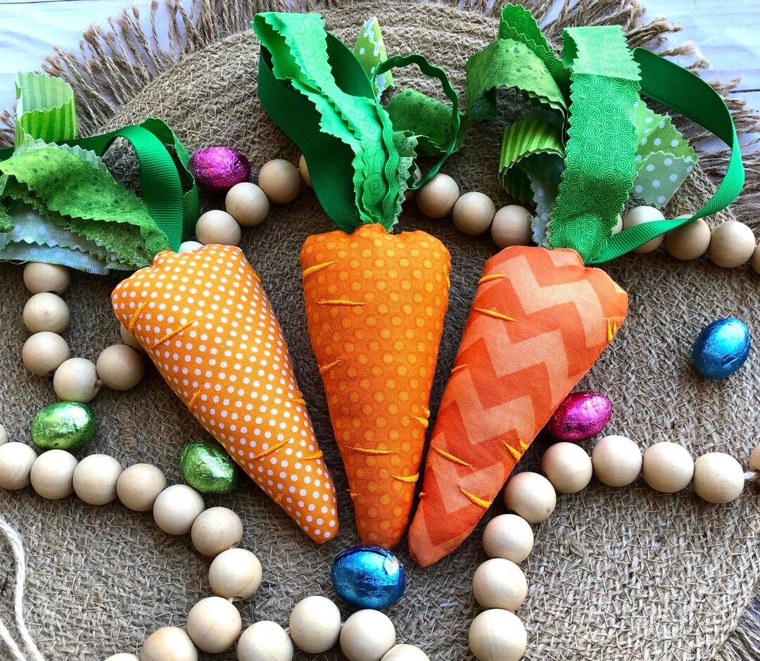 Fabric Carrots, Easter Bunny Carrots, Easter Basket, Easter Decoration ...