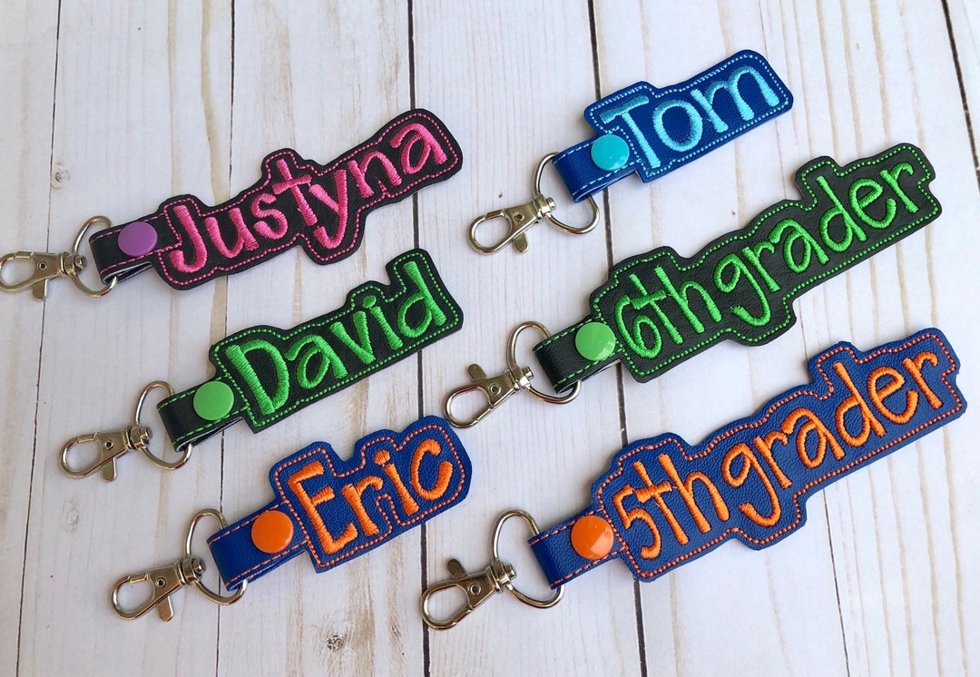 Buy 2 Get 1 Free. Personalized Name Key Chain, Back to School ...