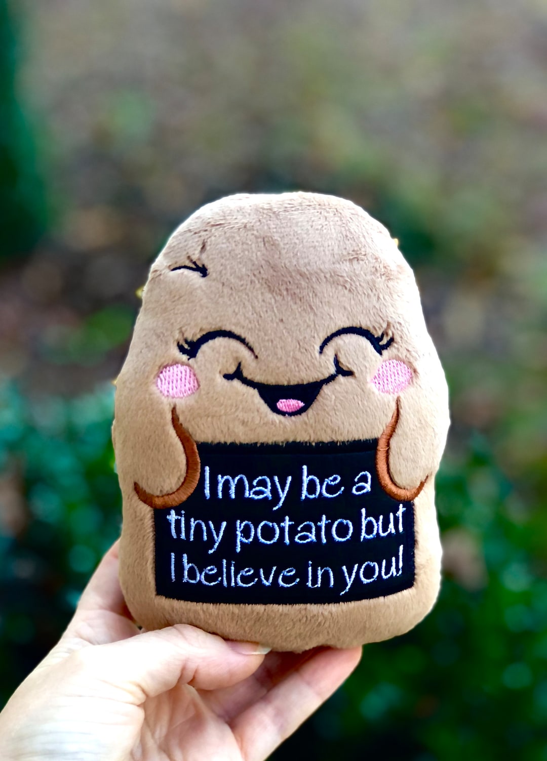 Positive Potato, Embroidered Potato, Birthday Gift , Stuffed Toy - Etsy