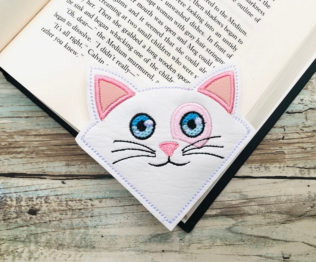 Embroidered CAT CORNER Bookmark, Back to School,birthday Gift ...