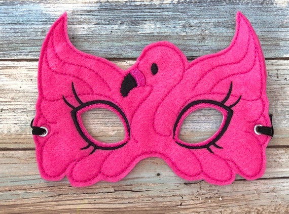 Pink Flamingo Mask Embroidered Flamingo Mask Child Character - Etsy