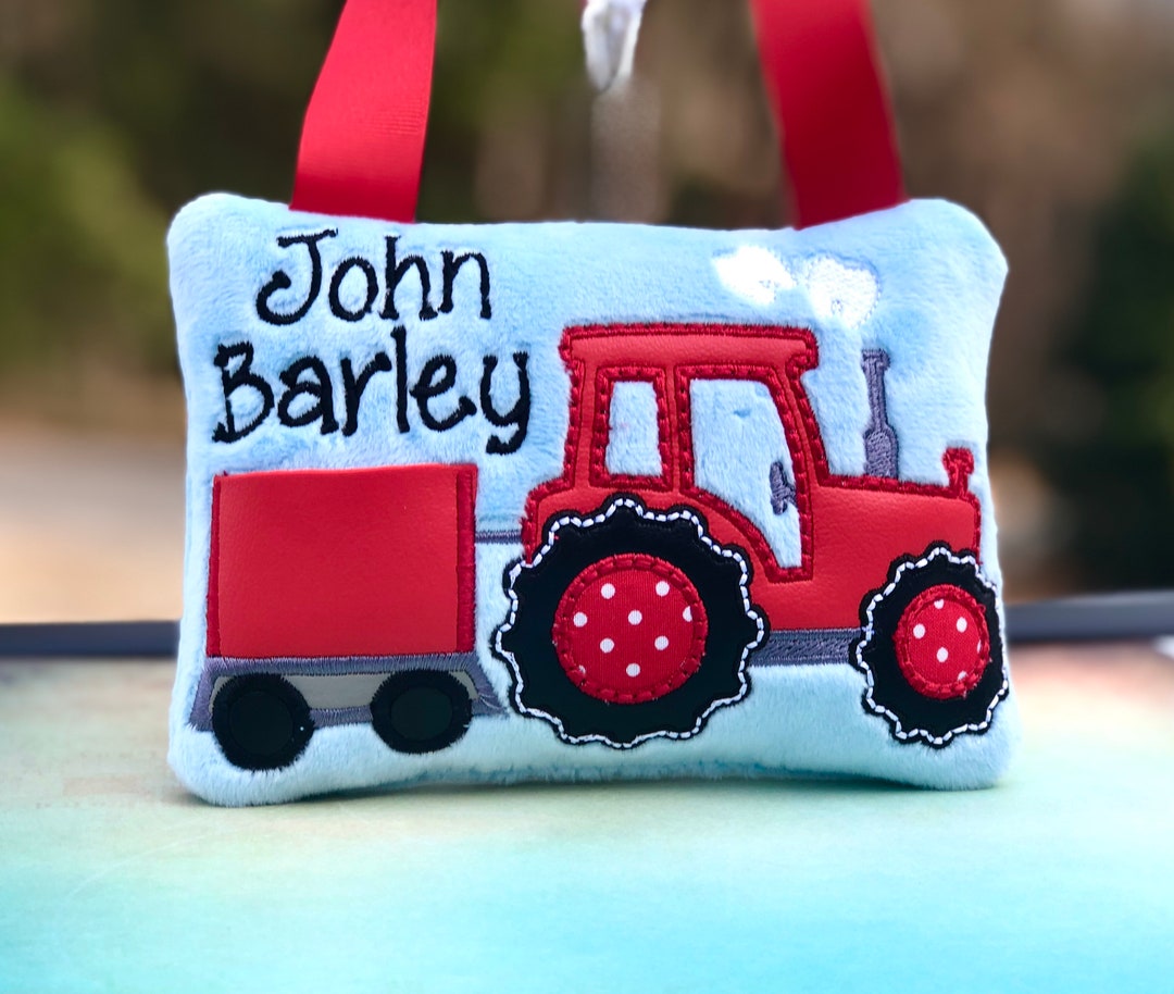 Nr.352 Tractor Tooth Fairy Pillow. Personalized Pillow, Embroidered ...