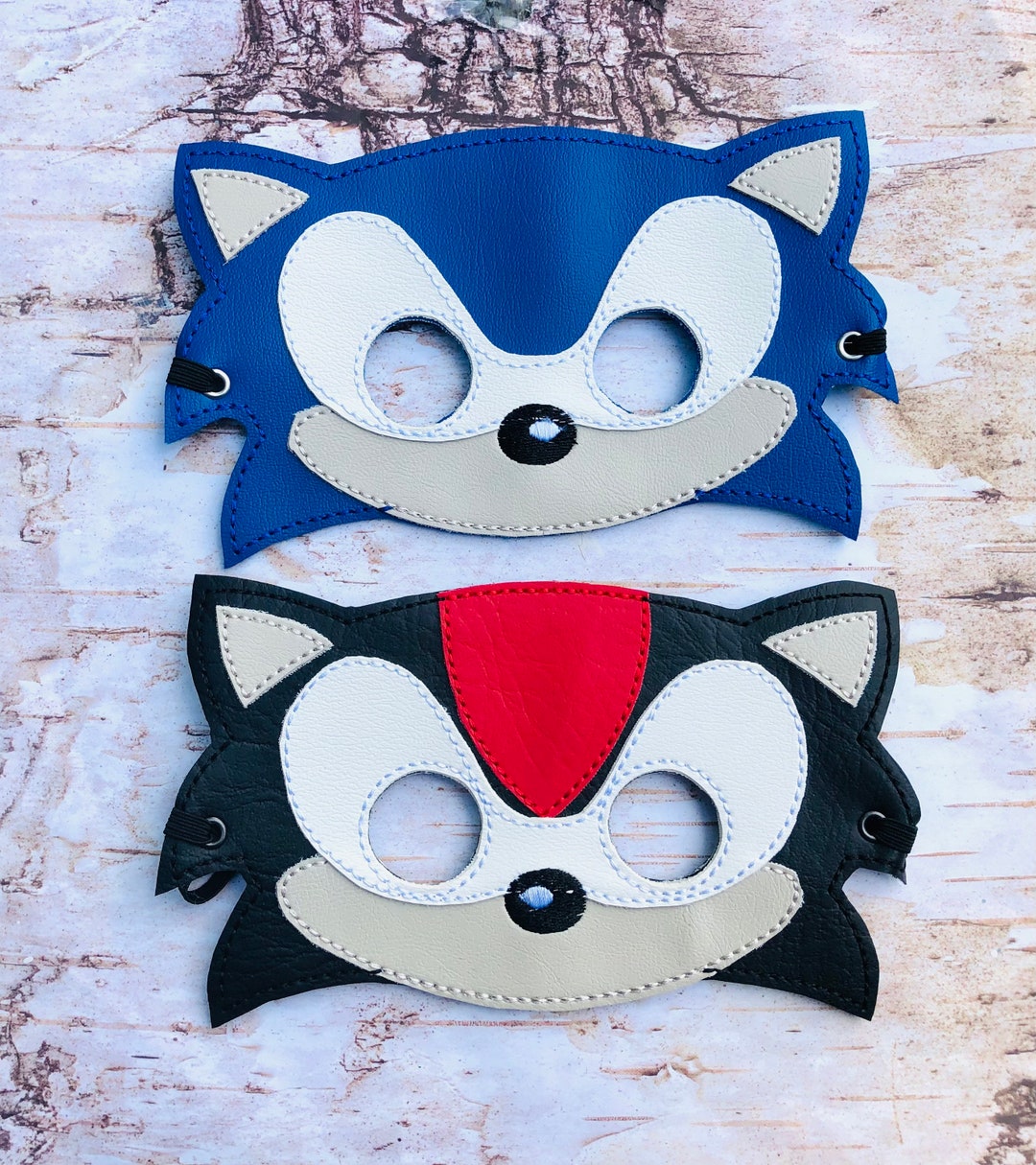 Blue Hedgehog Mask, Embroidered Mask, Halloween Mask, Birthday Pary ...