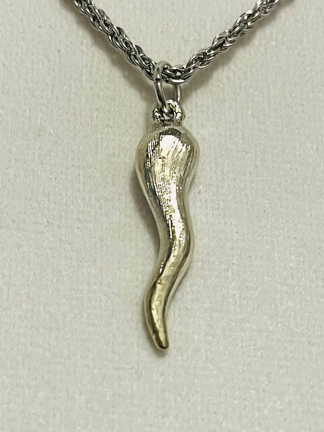 Italian Horn Necklace, Italian Cornicello, Italian Amulet, Pendant, 1 1 ...