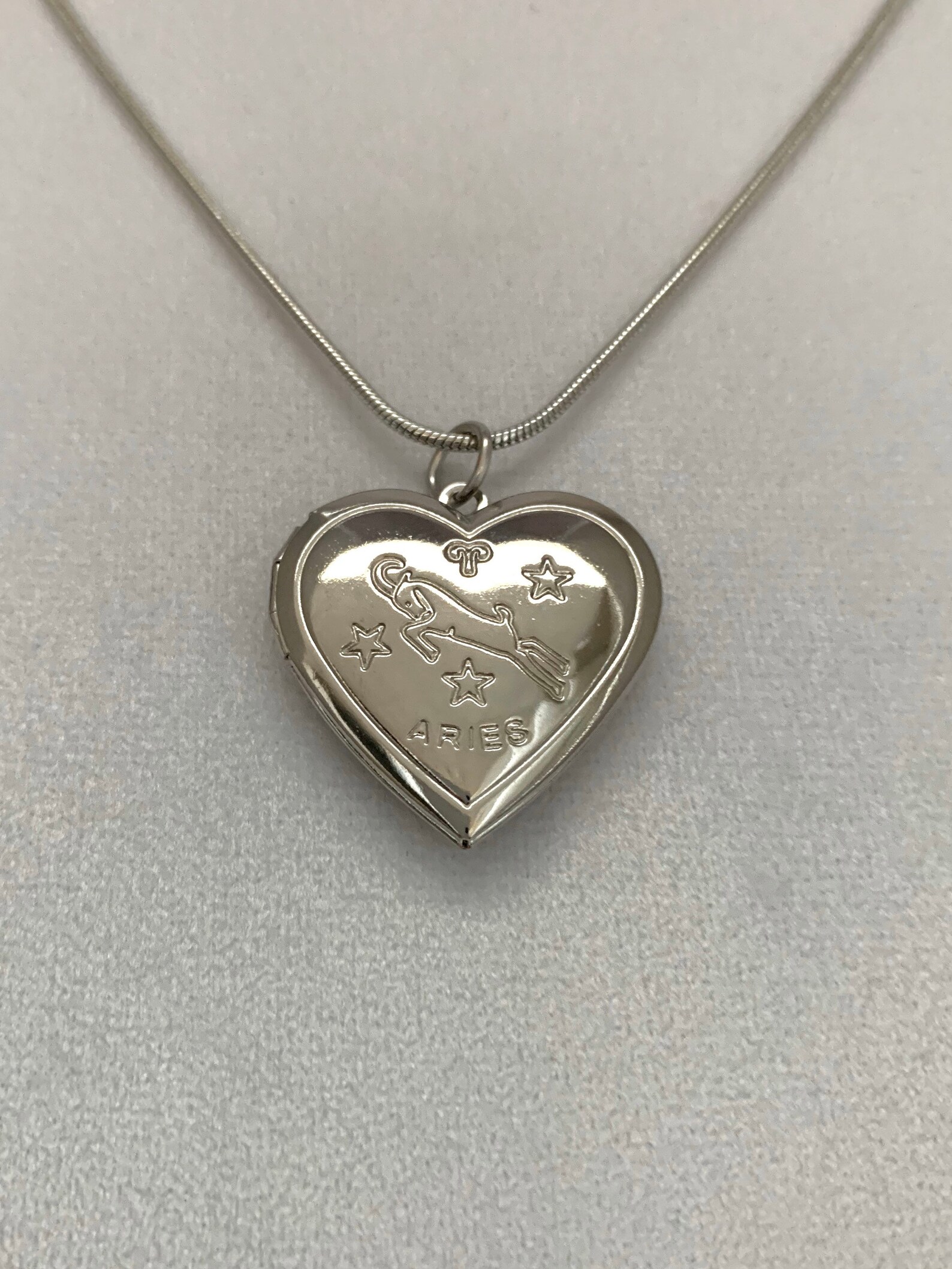 Zodiac Locket Pendant Zodiac Necklace 1 1/8 X 1 1/8 Silver | Etsy