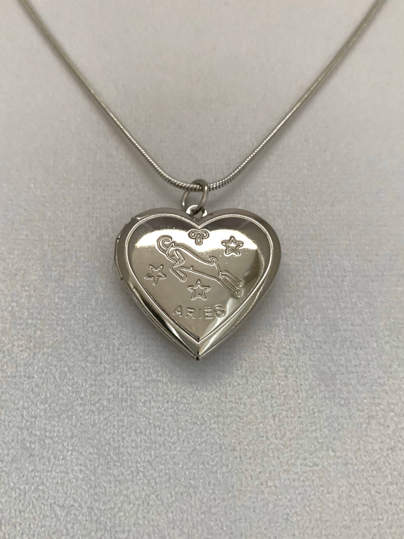 Zodiac Locket Pendant Zodiac Necklace 1 1/8 X 1 1/8 Silver - Etsy