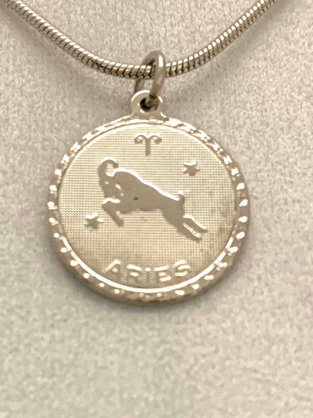 Zodiac Pendant, Zodiac Necklace, New 3/4" Silver Rhodium Plated Pendant ...