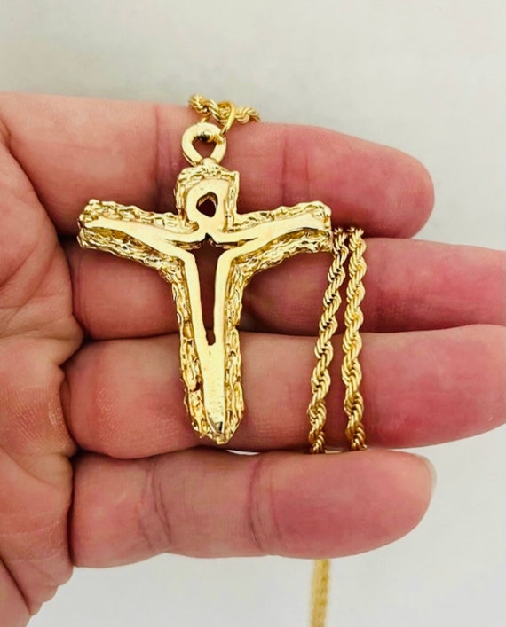 Modernist Cross, vintage cross, authentic 80’s pendan… - Gem