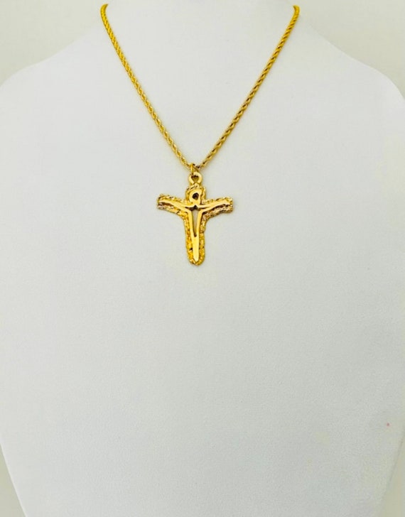 Modernist Cross, vintage cross, authentic 80’s pendan… - Gem