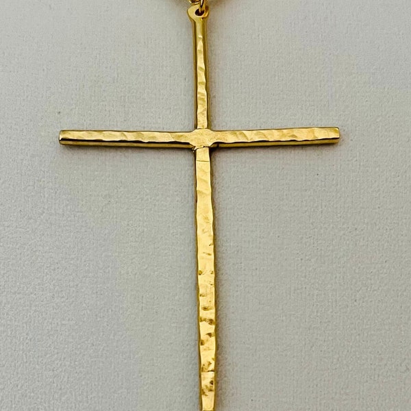Large 14k Gold Cross - Etsy
