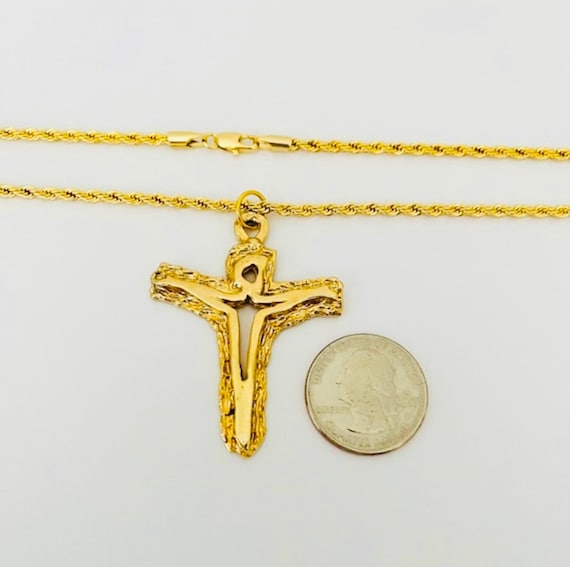 Modernist Cross, vintage cross, authentic 80’s pendan… - Gem