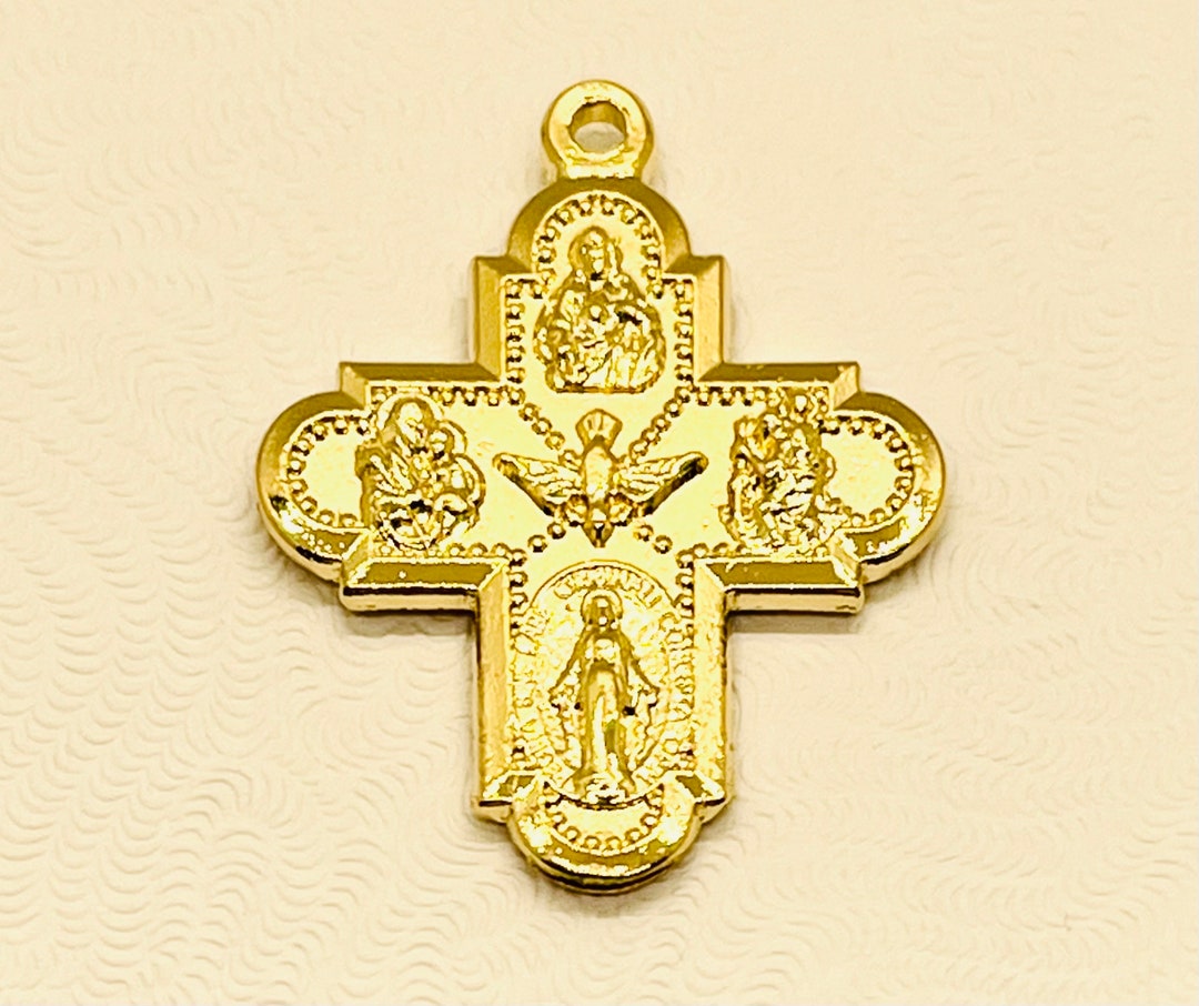 Italian Five Way Cross, Four Way Cross, Religious Cross, 14k Gold ...