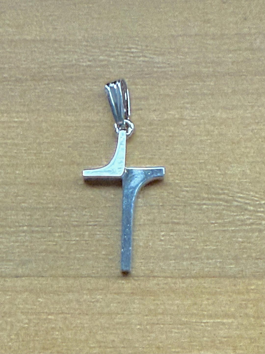 Silver Plated Cross and Link Chain, Small and Dainty Infant’s Necklace ...