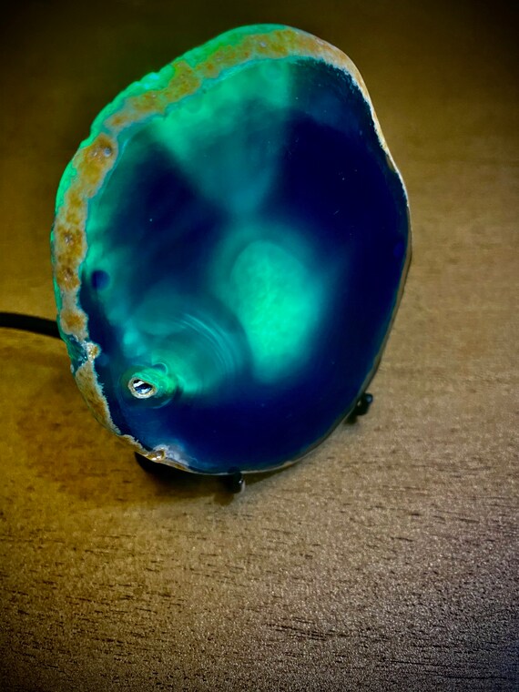 LED LAMP Rainbow AGATE Gorgeous Light and Stand Included - Etsy