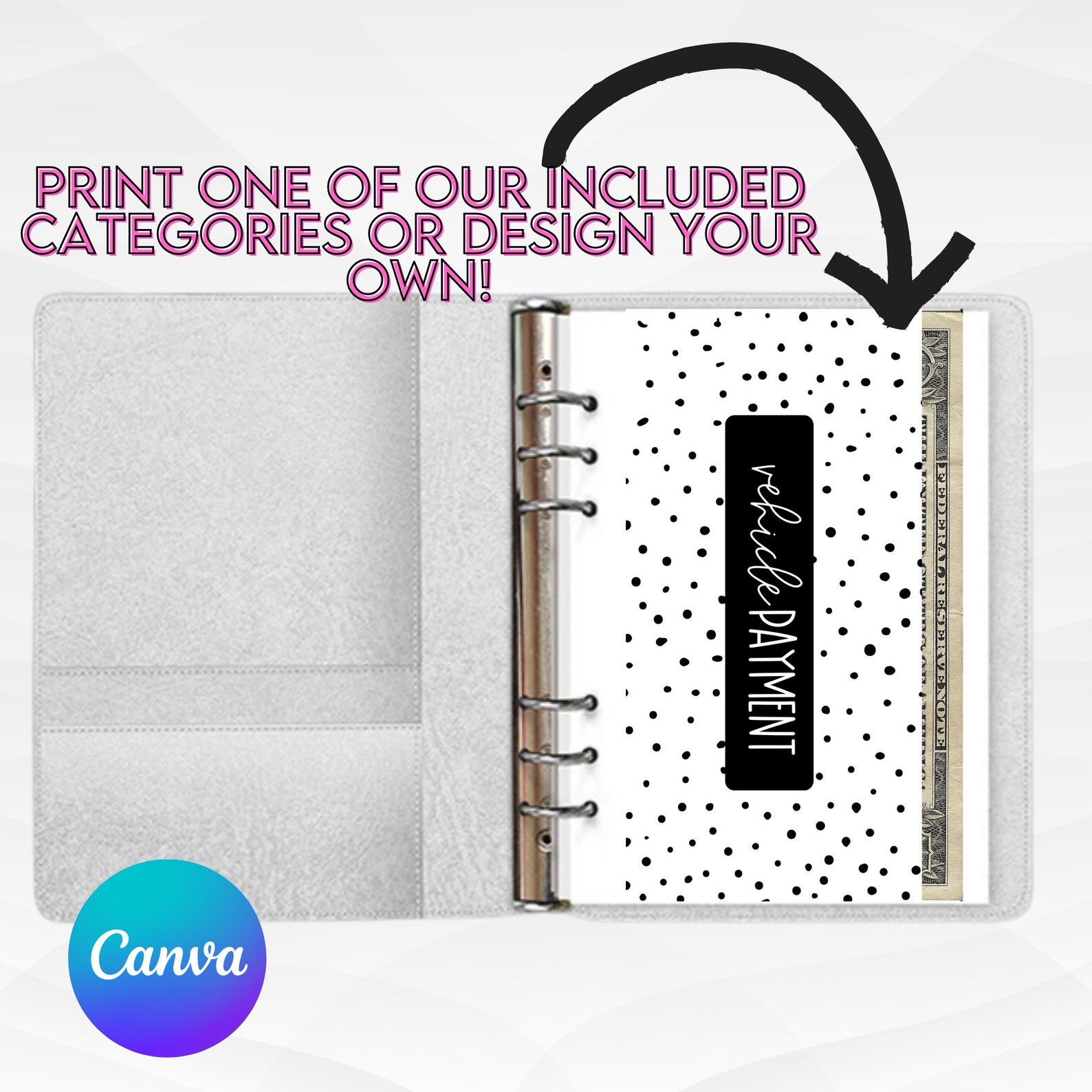 30 Cash Stuffing Envelope Labels for Budget Binder Plus Editable Canva ...