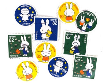 20 x Posukuma & Teddy Bear cute Japanese used postage stamps | Etsy