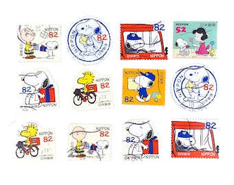 20 x Posukuma & Teddy Bear cute Japanese used postage stamps | Etsy