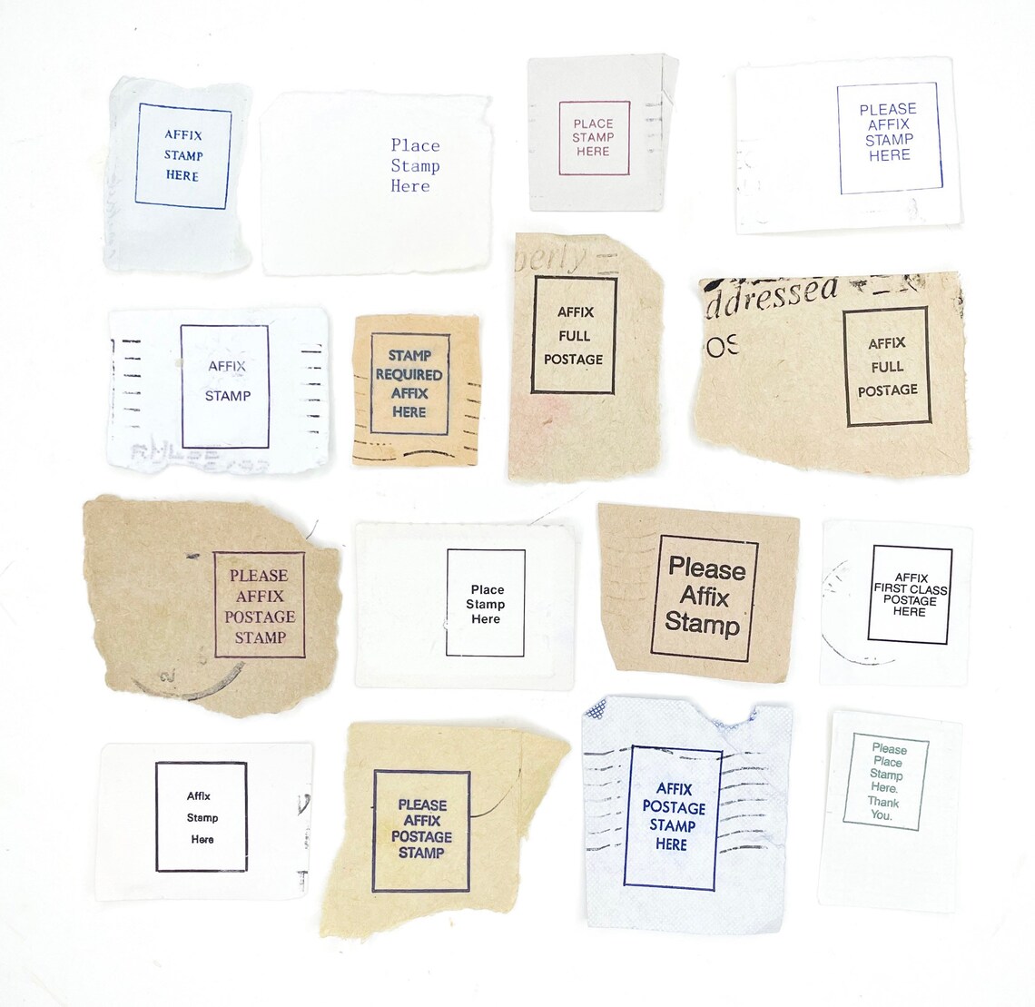 16 X Genuine Affix Stamp Pieces All Different From - Etsy