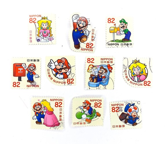 10 X Mario Kart Japanese Used Postage Stamps off Paper - Etsy