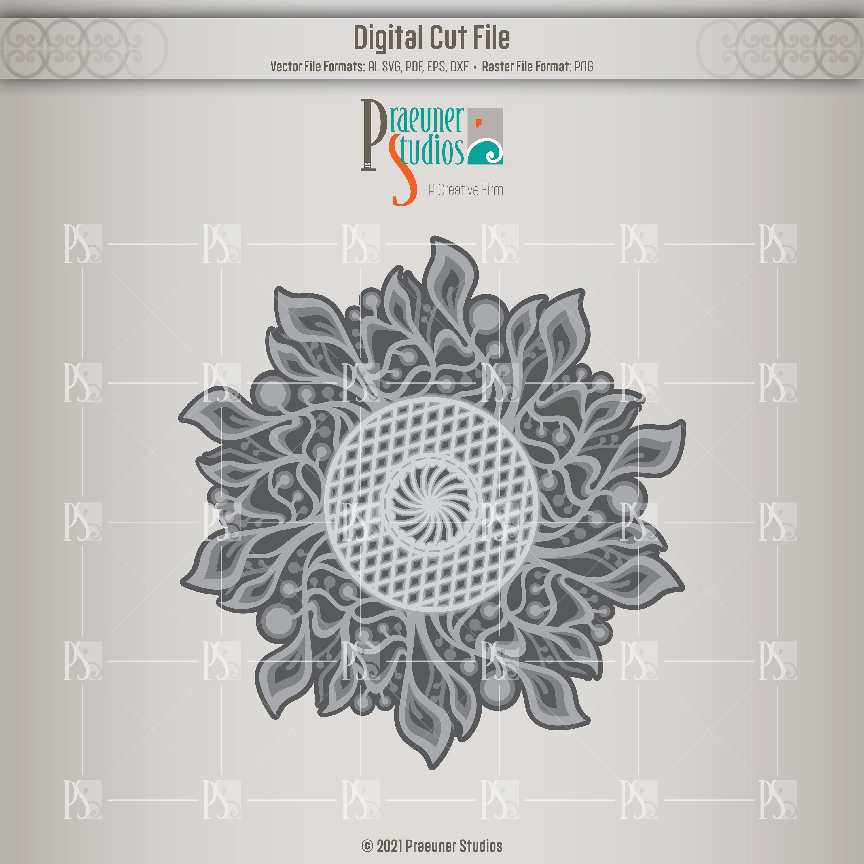 Vine Mandala Wall Art for Nursery CNC Cut File, Floral Bohemian Wall ...