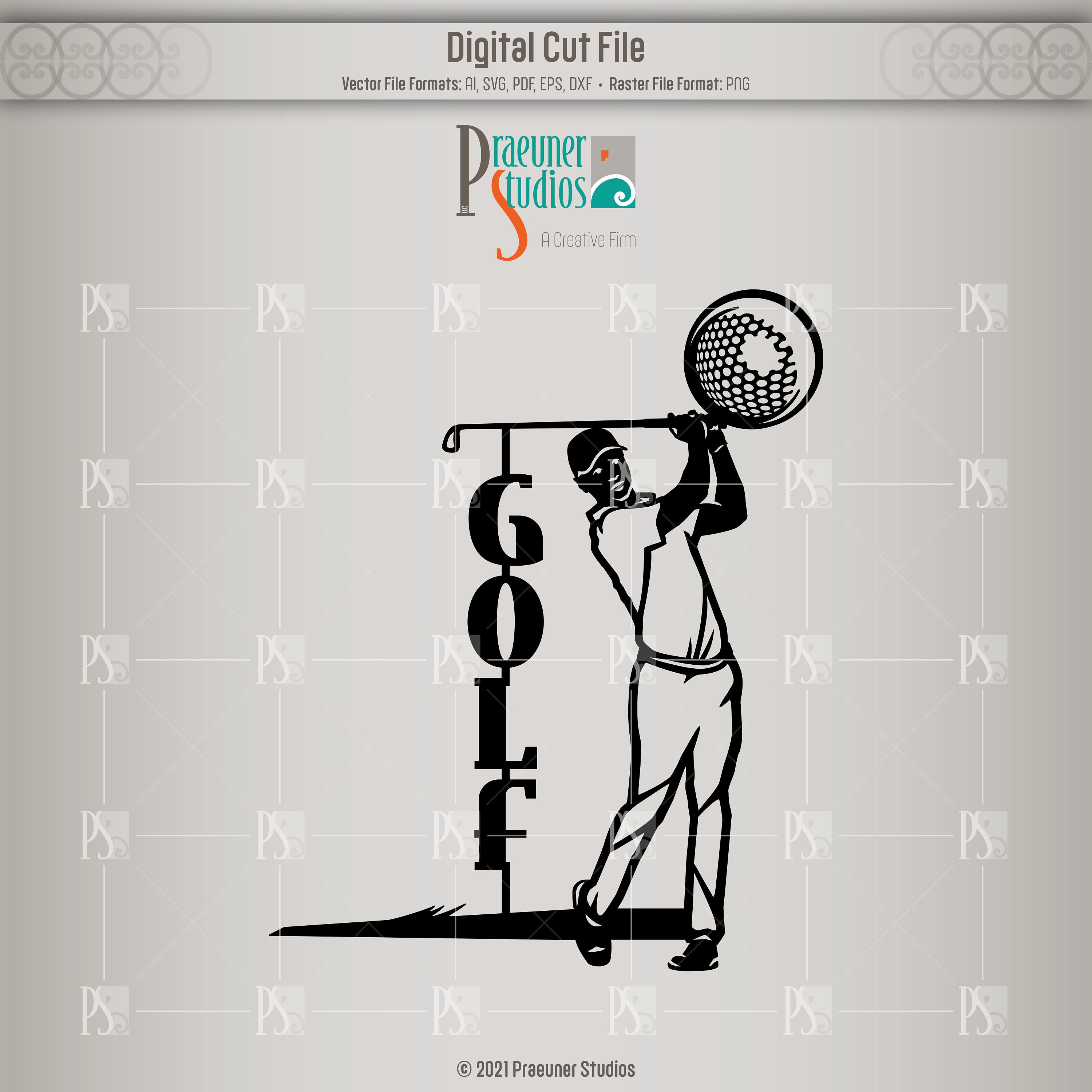Golf SVG, Metal Yard Art, Office Wall Decor, Golfer Hitting Golf CNC ...