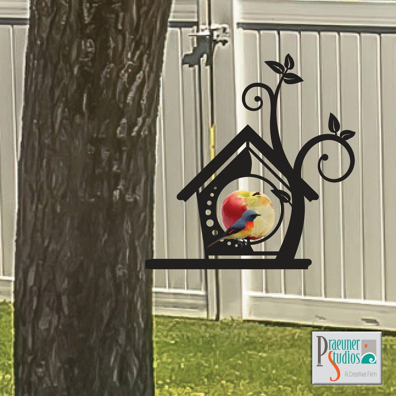Apple/fat Ball Bird Feeder CNC, Laser Cut File Stab Art, Glowforge ...