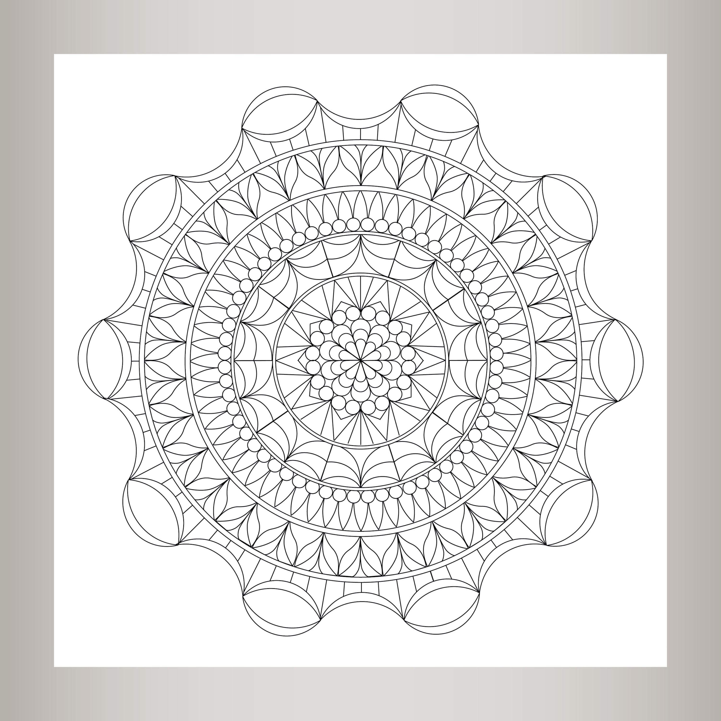 Mandala Coloring Page - Pattern - Digital Print - Instant Download ...