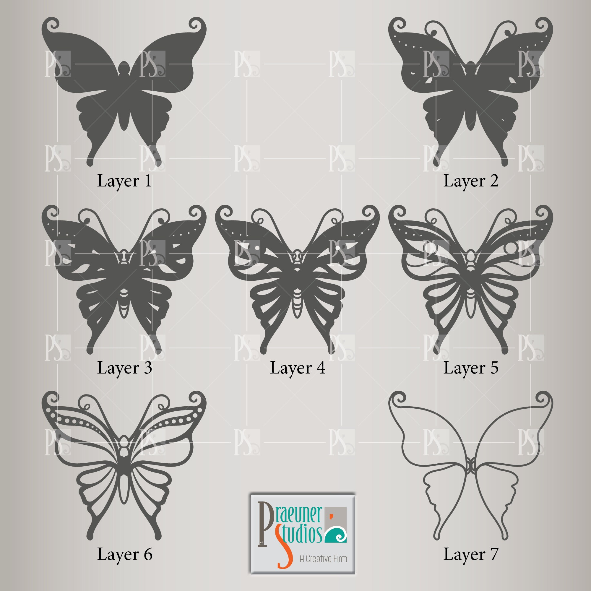Butterfly CNC Cut File for Nursery, Butterfly Mandala Wall Art Cut File ...