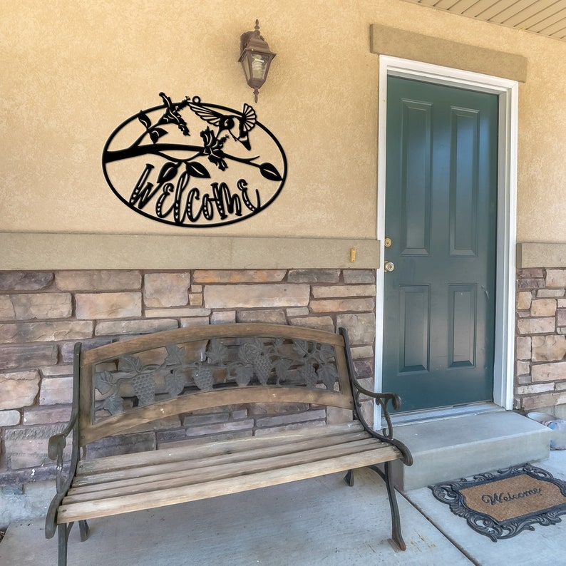 Hummingbird SVG Wall Art Laser Cut File Hummingbird Welcome - Etsy