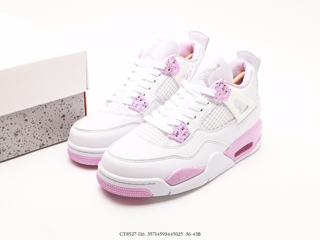 Jordan 4 White Pink Oreo Sneaker for Men, for Women, Gift for Him, Gift ...