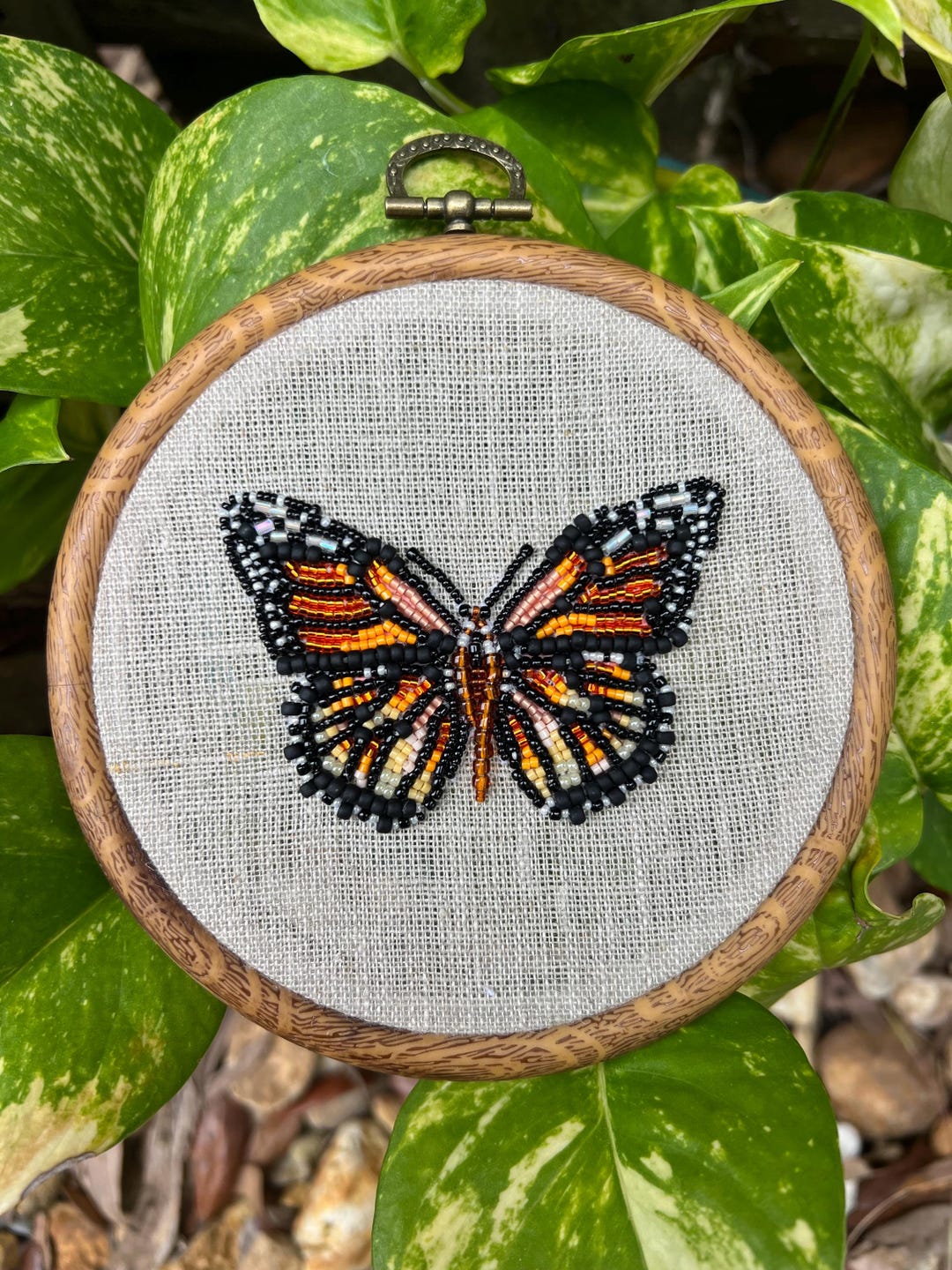 Monarch Butterfly Bead Embroidery - Etsy