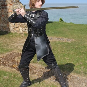 Real Leather Robin Hood Armor Medieval Theatrical Celtic LARP Viking ...