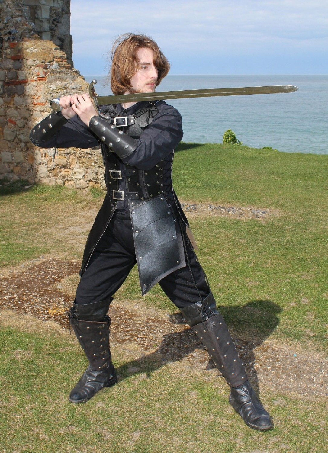 Real Leather Robin Hood Armor Medieval Theatrical Celtic LARP Viking ...