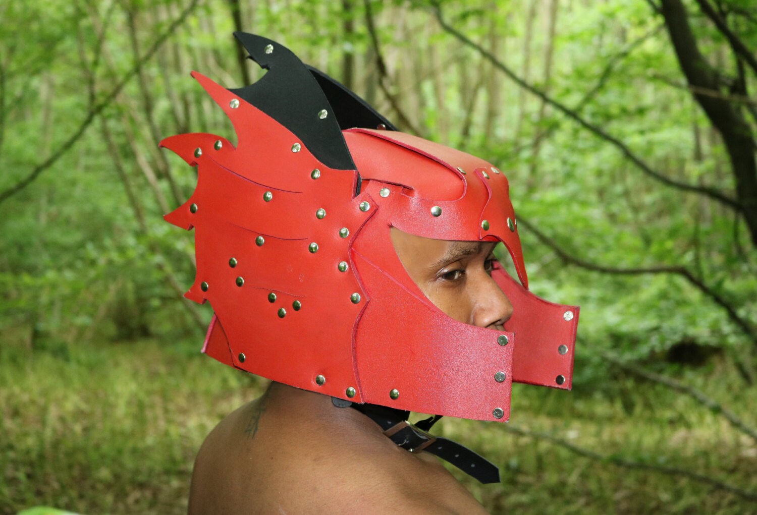 Real Leather Helmet Roman Armour Fantasy Knight Helmet Medieval Armor ...