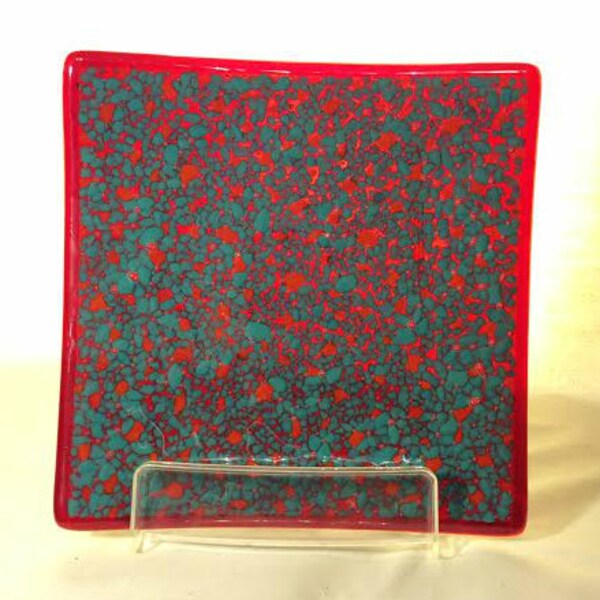 Square Glass Plate - Etsy