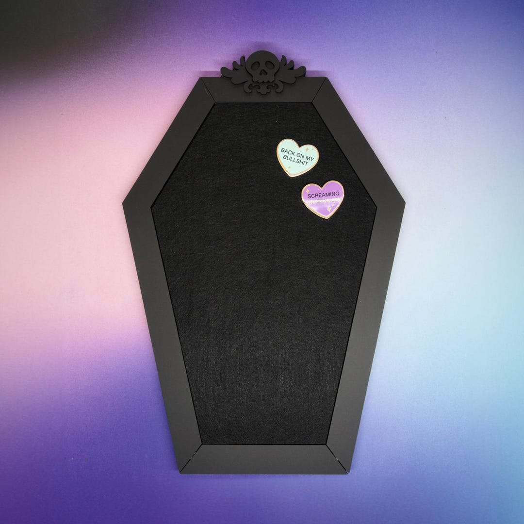 Gothic Black Coffin Enamel Pin Board - Etsy