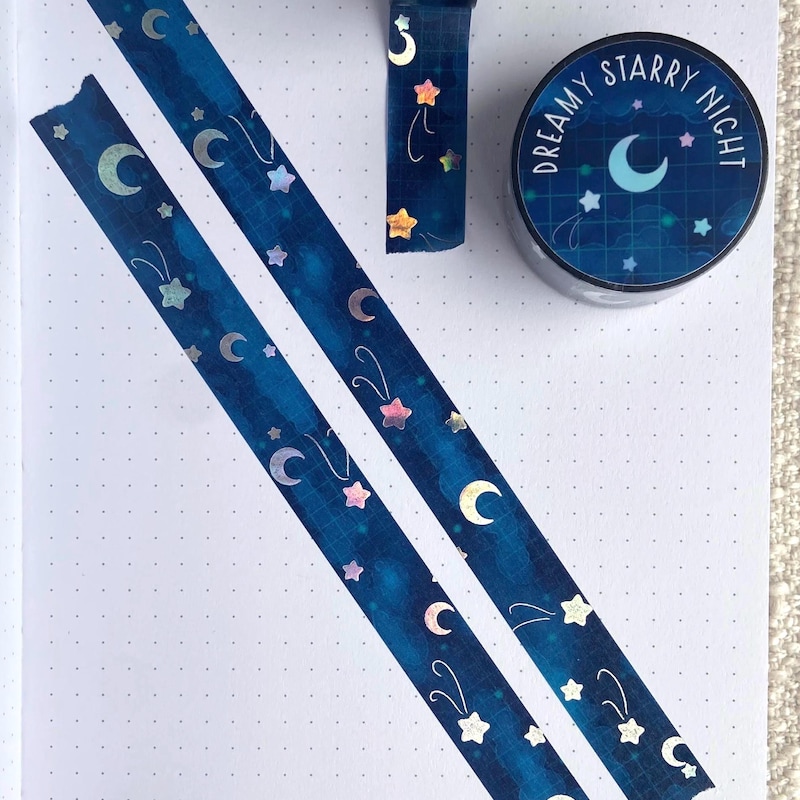 Blue Star Washi Tape - Etsy
