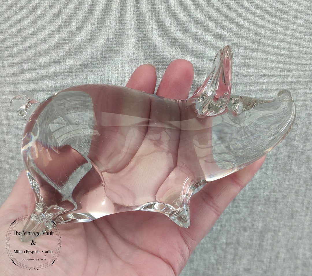 Pig Ornament Pig Crystal Pig Vintage Pigs Paperweight - Etsy