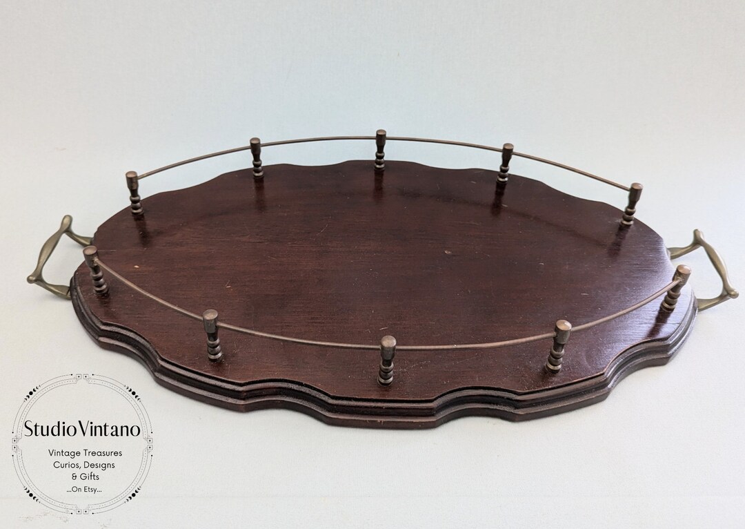 Vintage Wooden Drinks Tray, Drinks Tray, Drinks Cabinet, Christmas ...