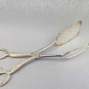 Pastry Tongs, Patisserie, Vintage Italian Silver Plated Serving Tongs ...