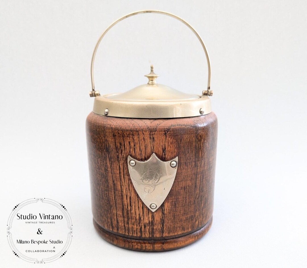 Antique Biscuit Barrel. Cookie Jar, Ice Bucket, Vintage Home, Retro ...