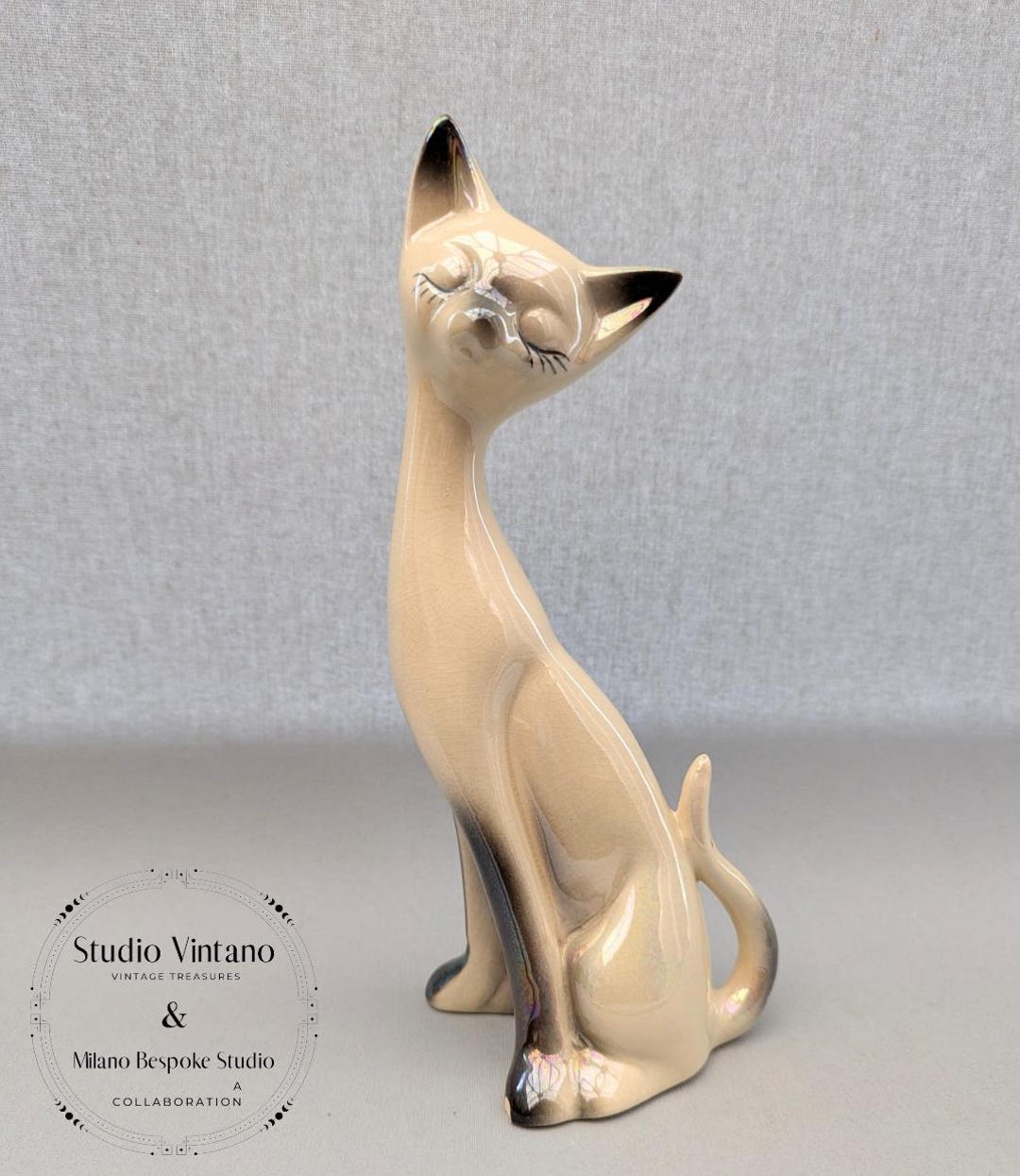 Vintage Cat Ornament. Atomic Cat, Siamese Cats, Siamese Cat and Mouse ...