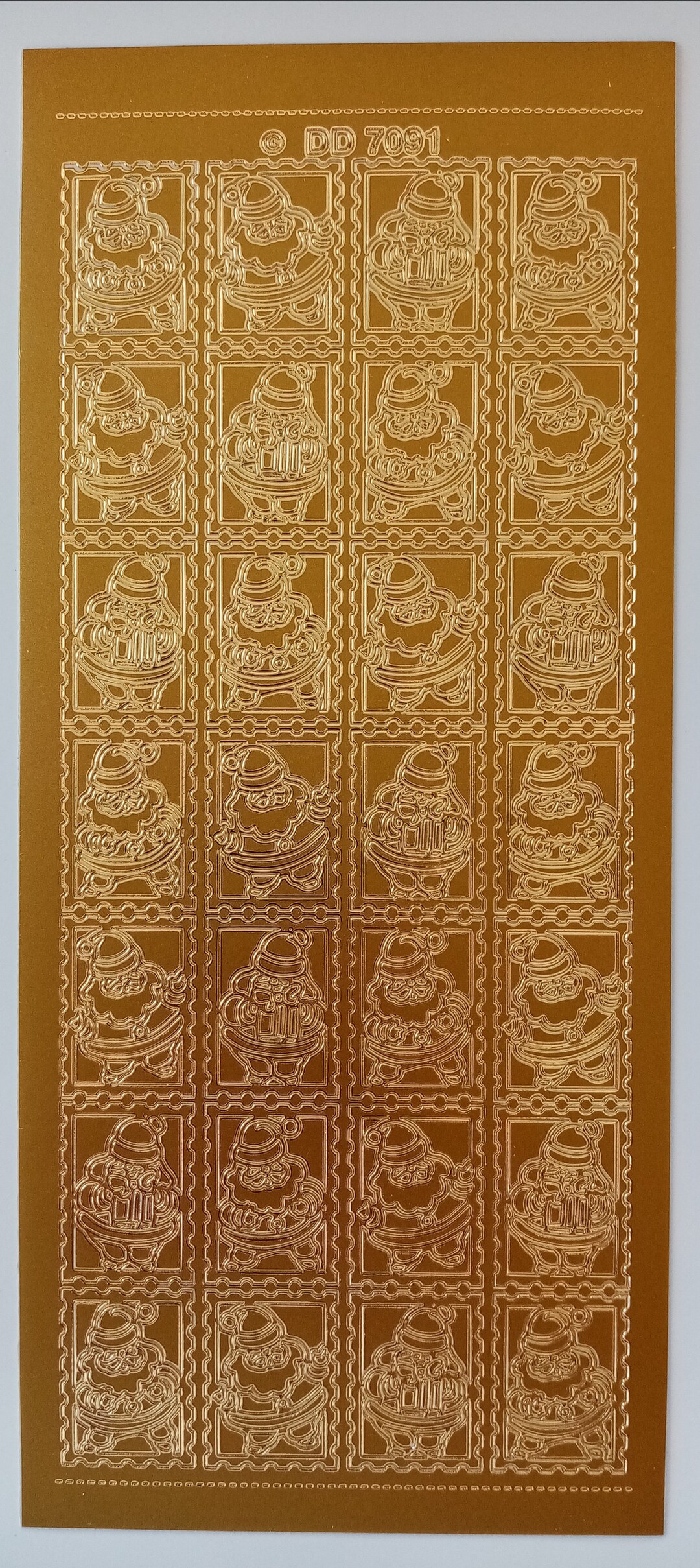 Santa Postal Stamp Peel off Gold and Silver, Sticker - Etsy Australia