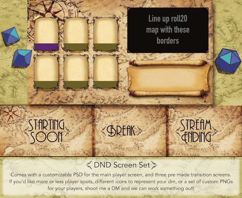 Hand-drawn Dungeon Themed TTRPG/DND Twitch Overlay - Etsy