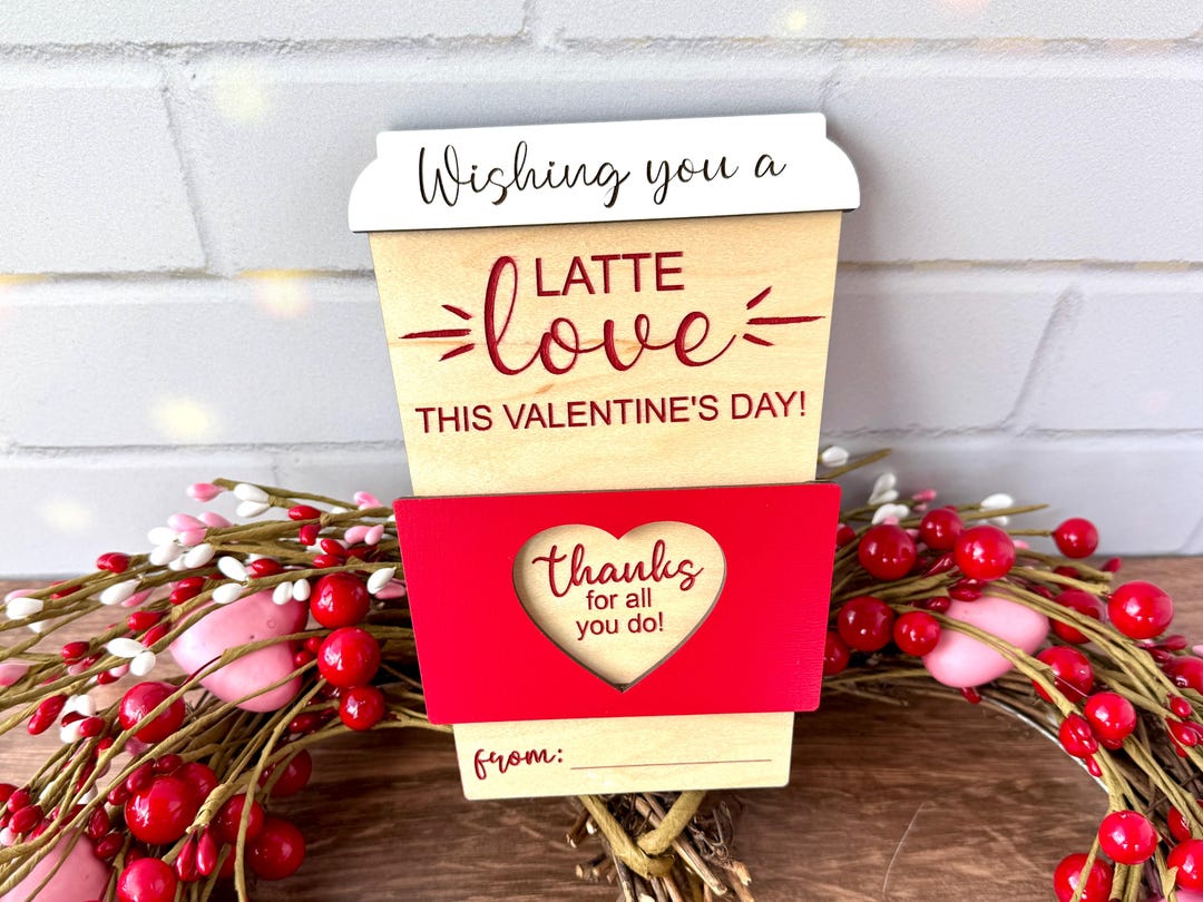 Latte Love Valentines Gift Card Holder, Gift Card Holder for Teacher ...
