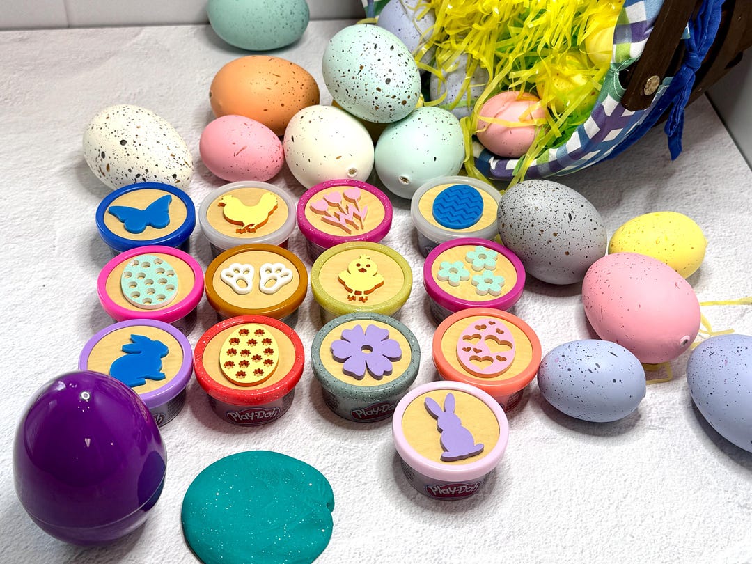 Easter Play Dough With Stampers, Spring Playdough Stamps, Non Candy ...