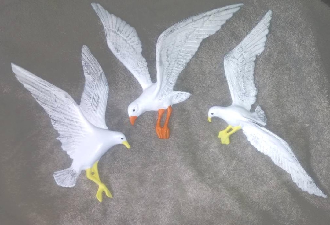 3 Set Seagull Wall Plaques - Etsy
